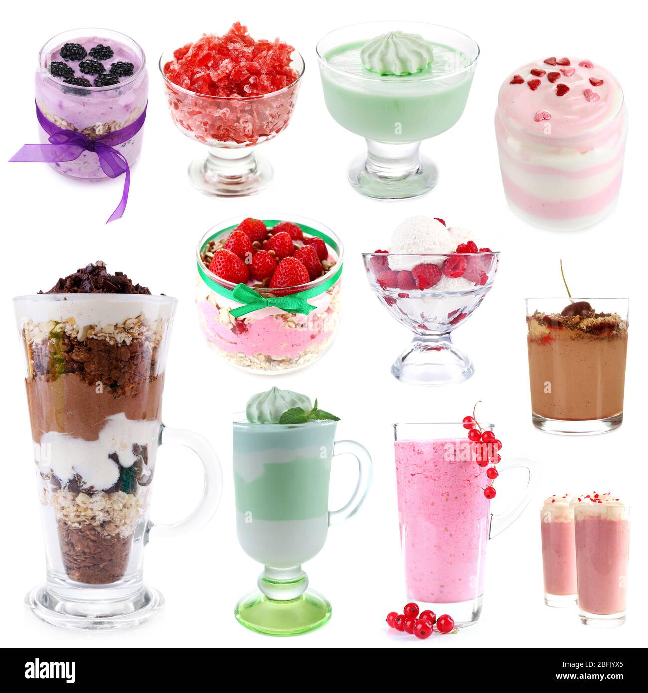 Collage chocolate milk desserts hi-res stock photography and images - Alamy