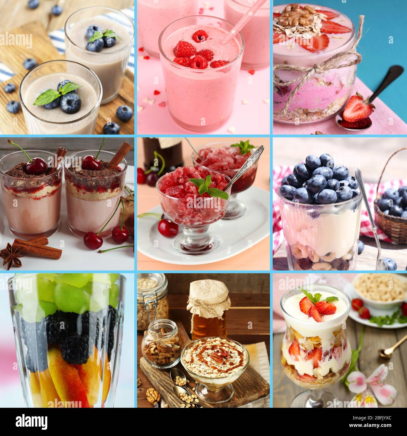 Delicious desserts collage Stock Photo - Alamy