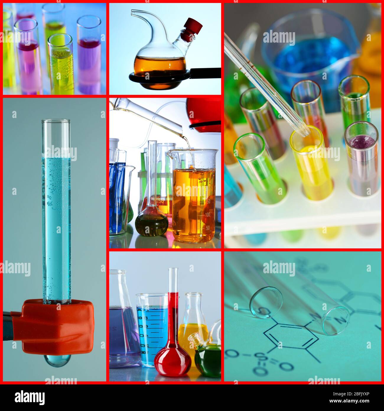 Chemistry concept lab collage hi-res stock photography and images - Alamy