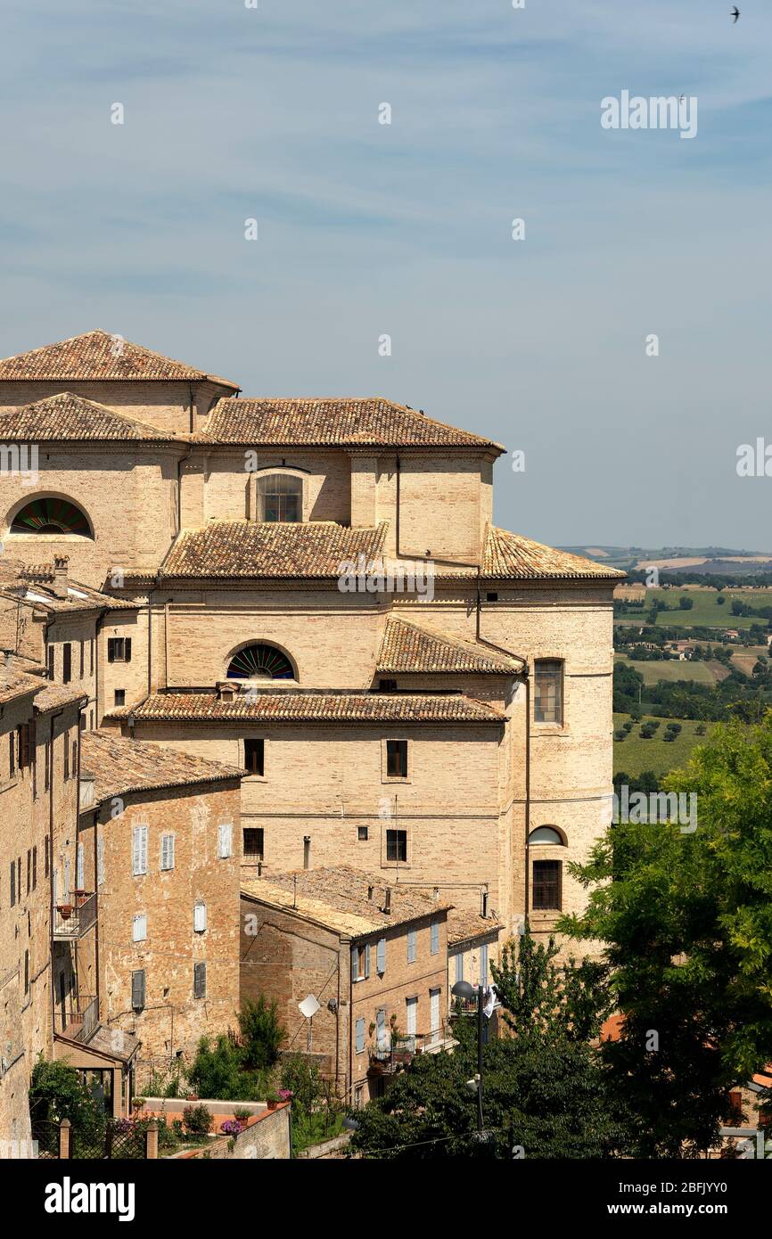 Treia, Macerata, Marches, Italy: view of historic buildings Stock Photo ...