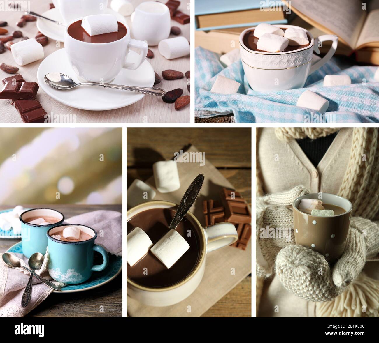Collage delicious hot drinks hi-res stock photography and images - Alamy
