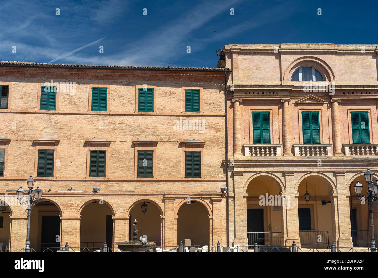 Treia, Macerata, Marches, Italy: a street of the historic town Stock ...