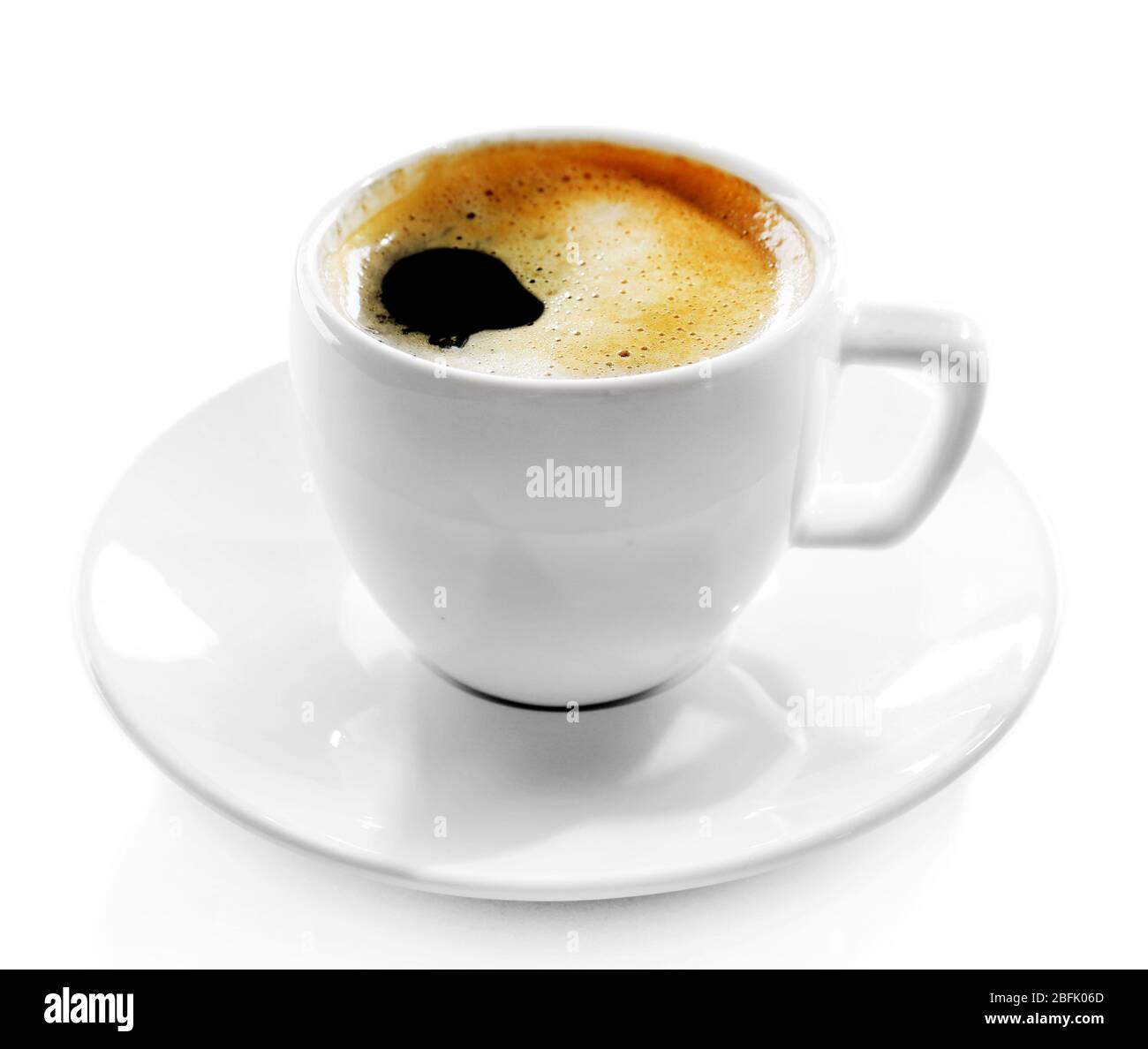 Cup of coffee isolated on white Stock Photo - Alamy