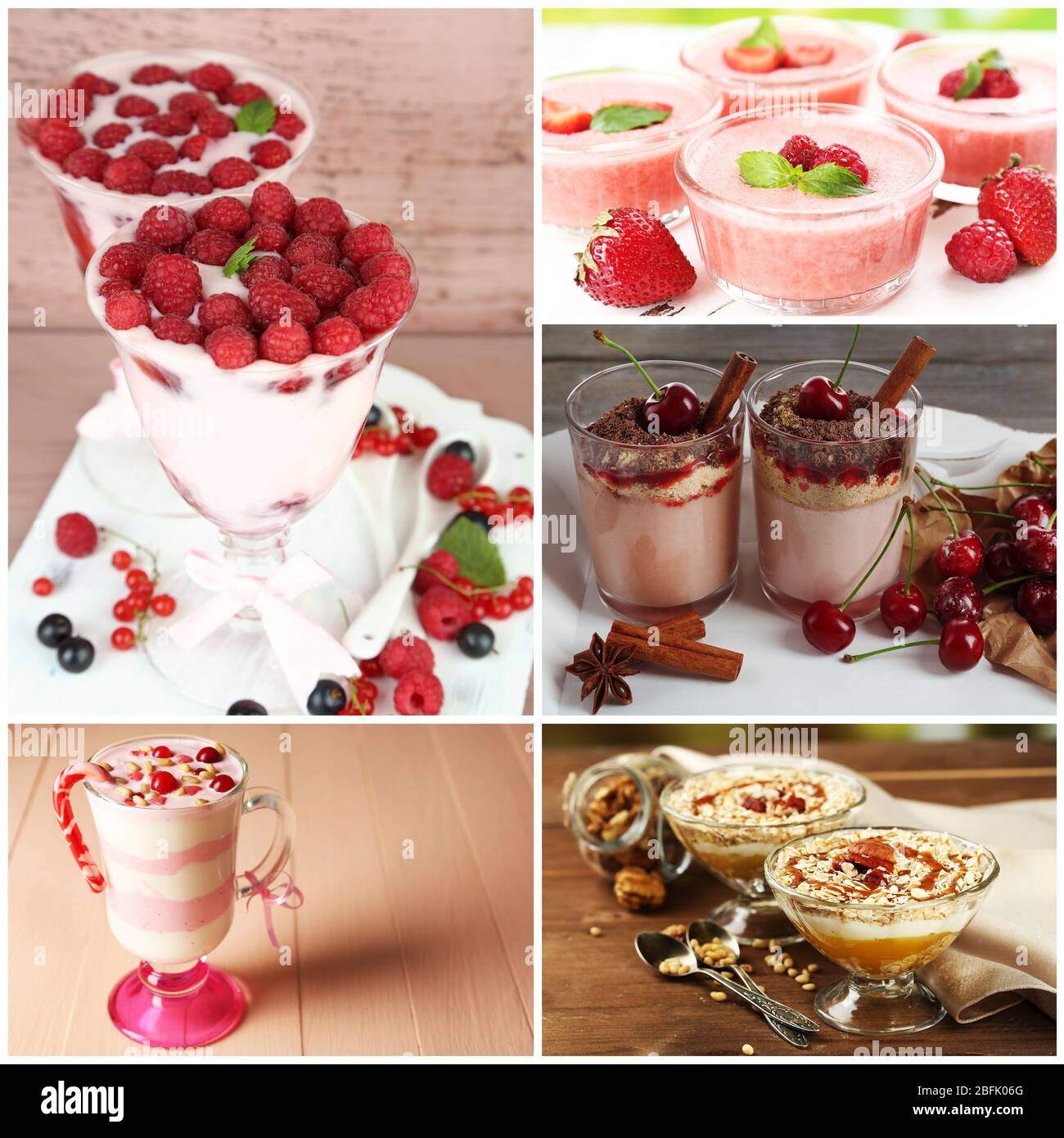 Delicious desserts collage Stock Photo - Alamy