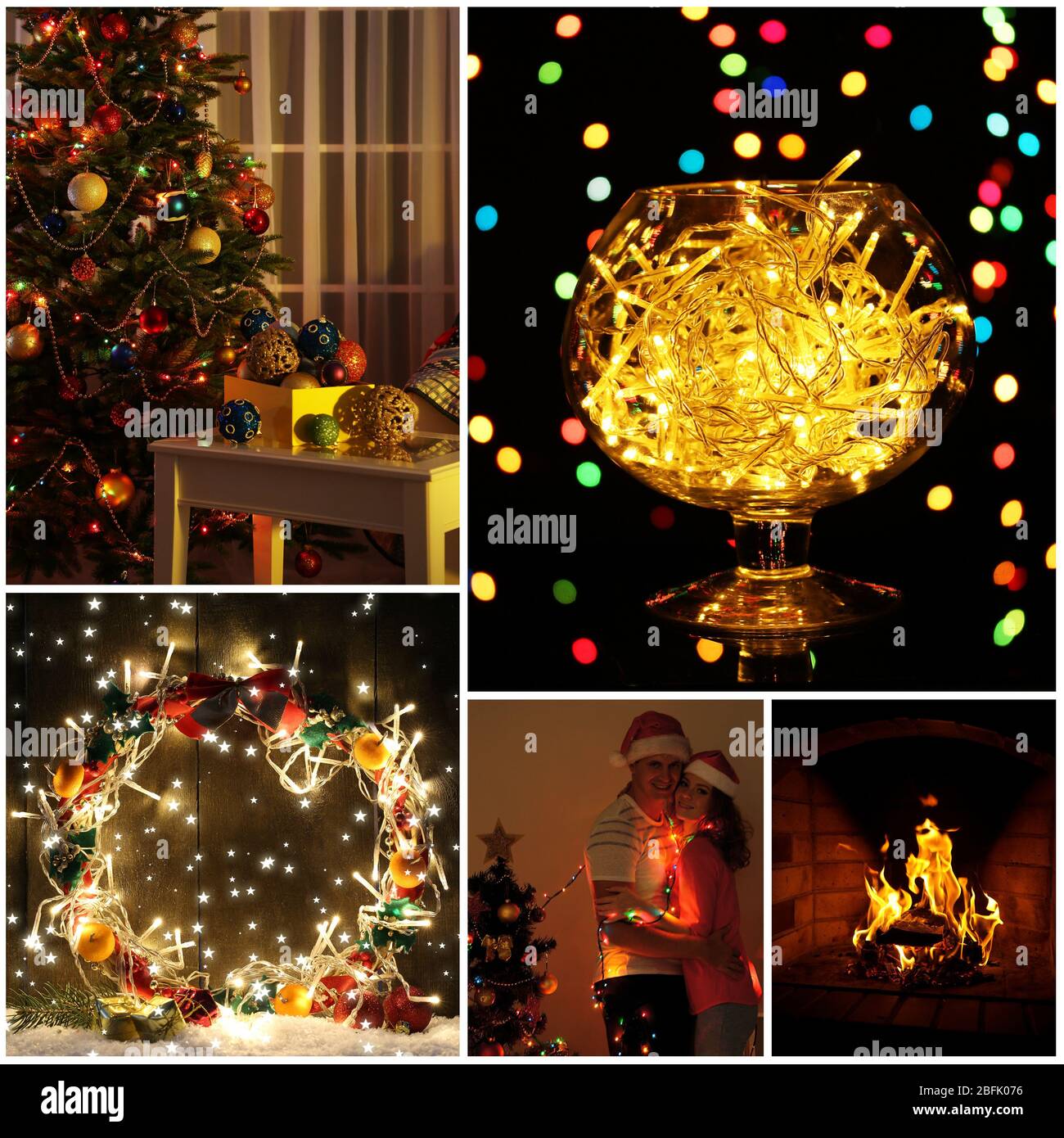 Christmas home party romantic Cut Out Stock Images & Pictures - Alamy