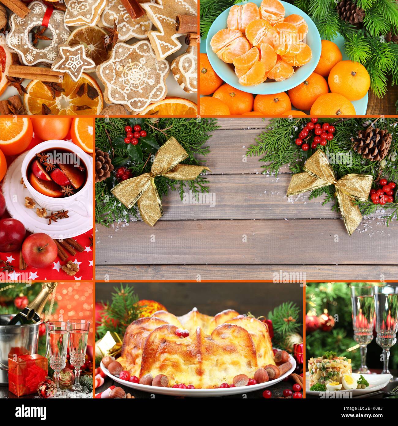 Merry Christmas collage Stock Photo - Alamy