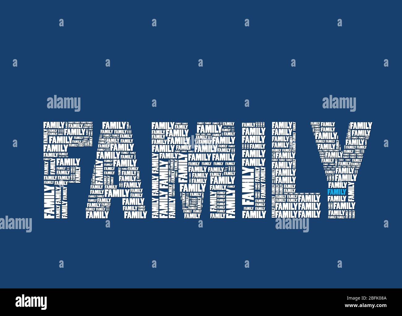 Family concept, word family on dark blue background Stock Photo - Alamy