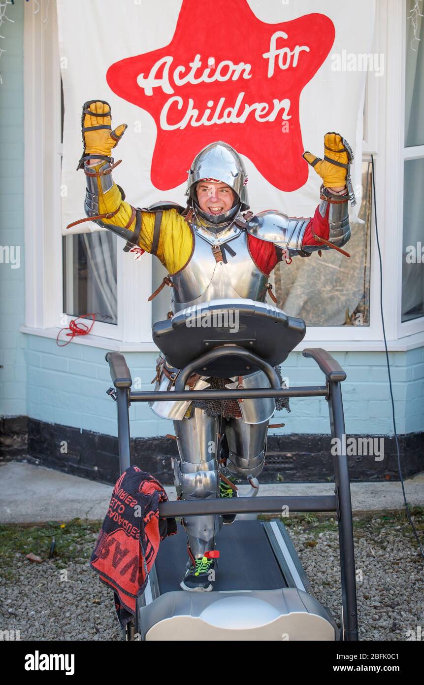 Mike Manders, 34, celebrates as he completes the postponed Hull 10k ...