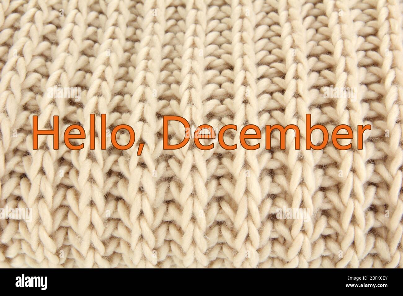 Hello December, greeting card Stock Photo - Alamy
