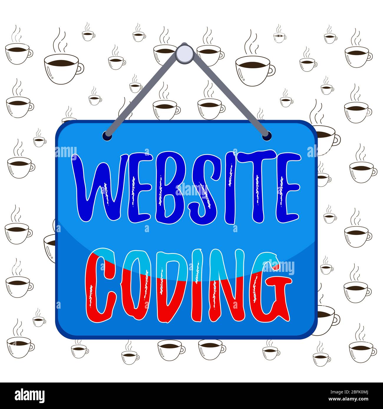 Writing note showing Website Coding. Business concept for system of ...