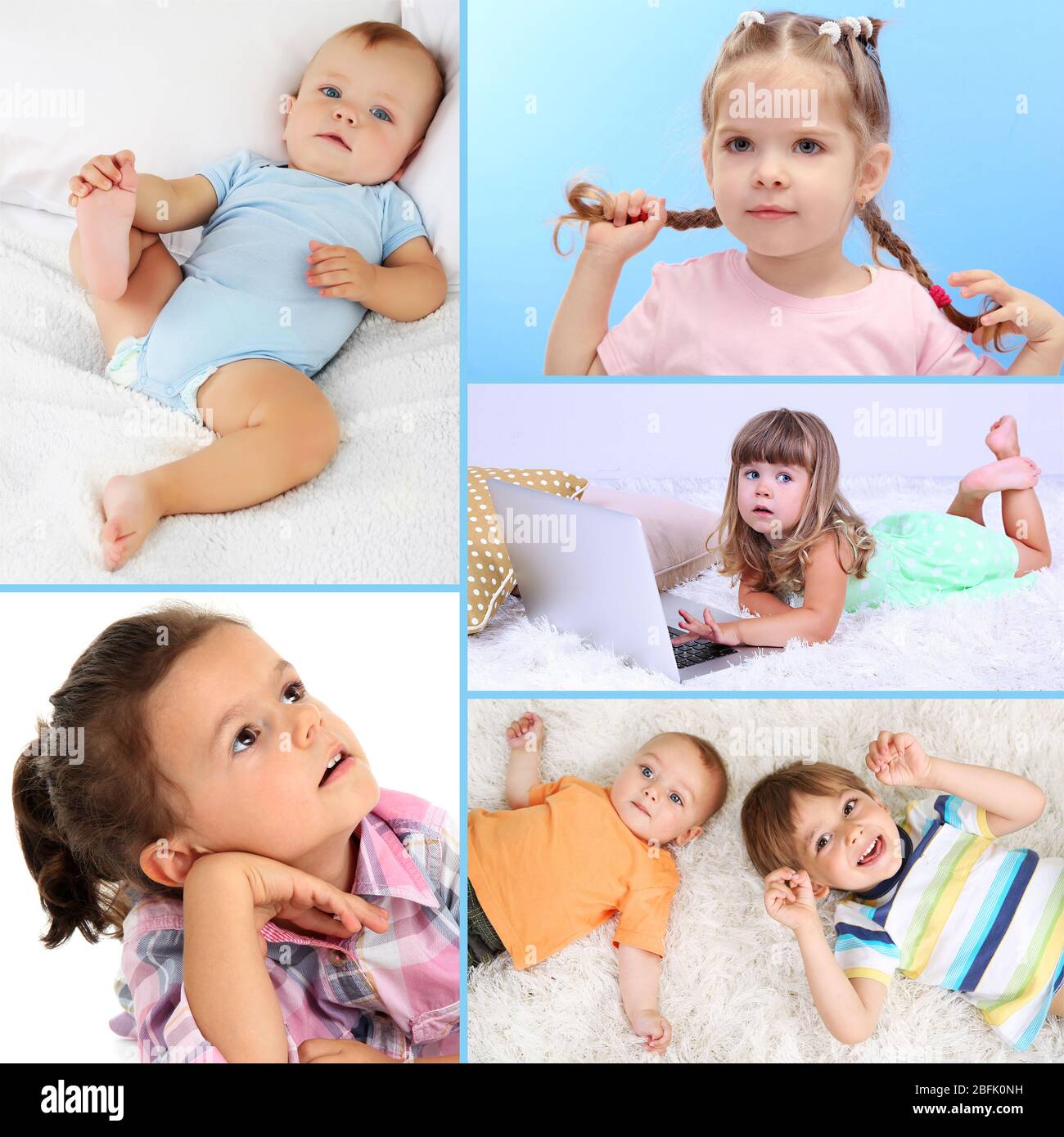 Cute little children collage Stock Photo - Alamy