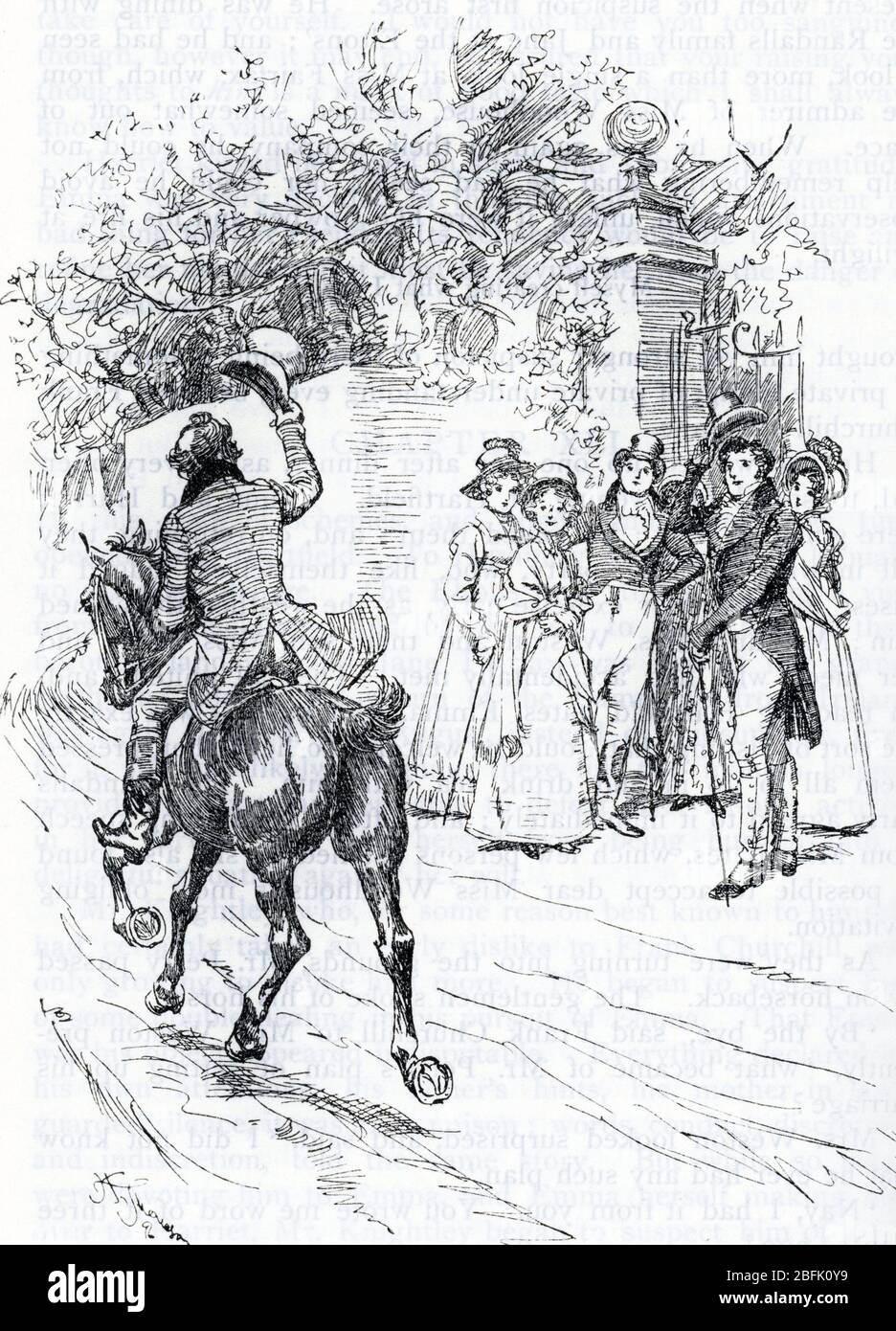 "Mr Perry passant a cheval" Illustration de Hugh Thomson (1860-1920 ...