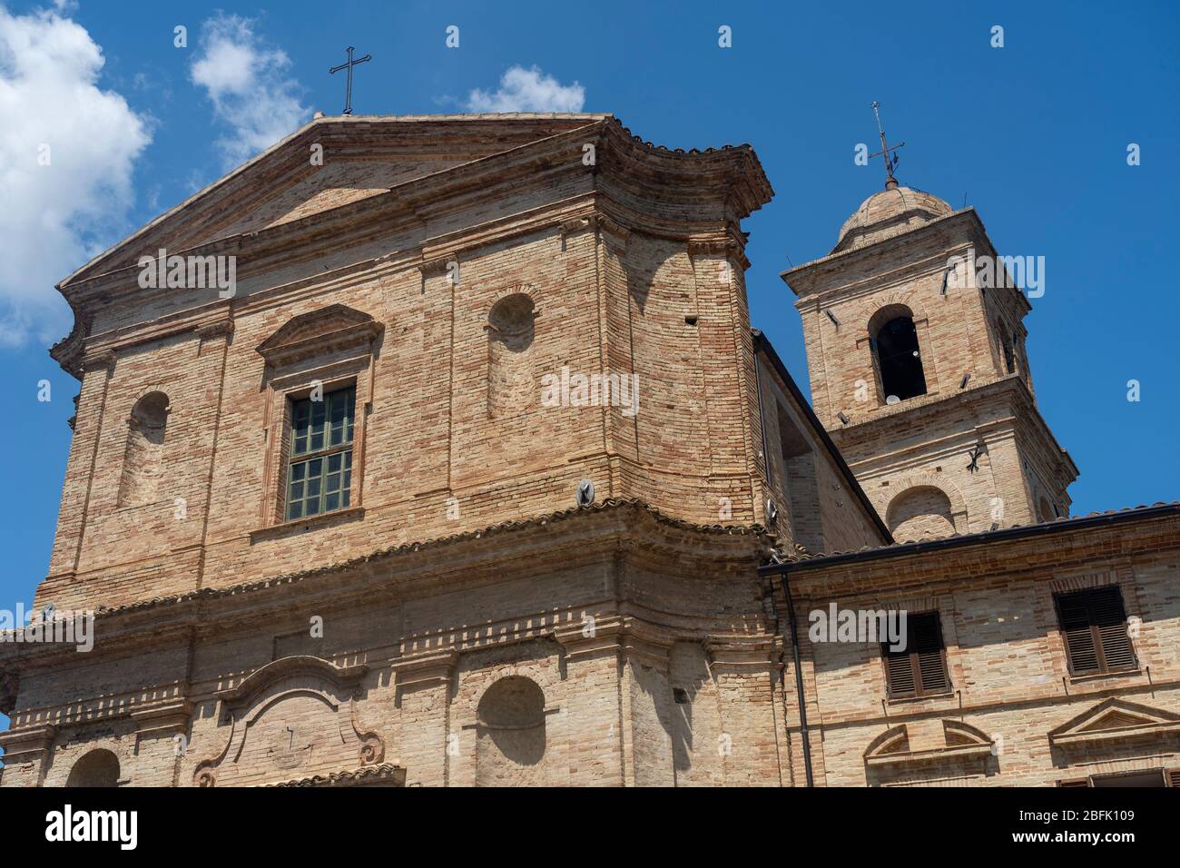 Monte Giberto, Fermo, Marches, Italy: medieval village. Facade of ...