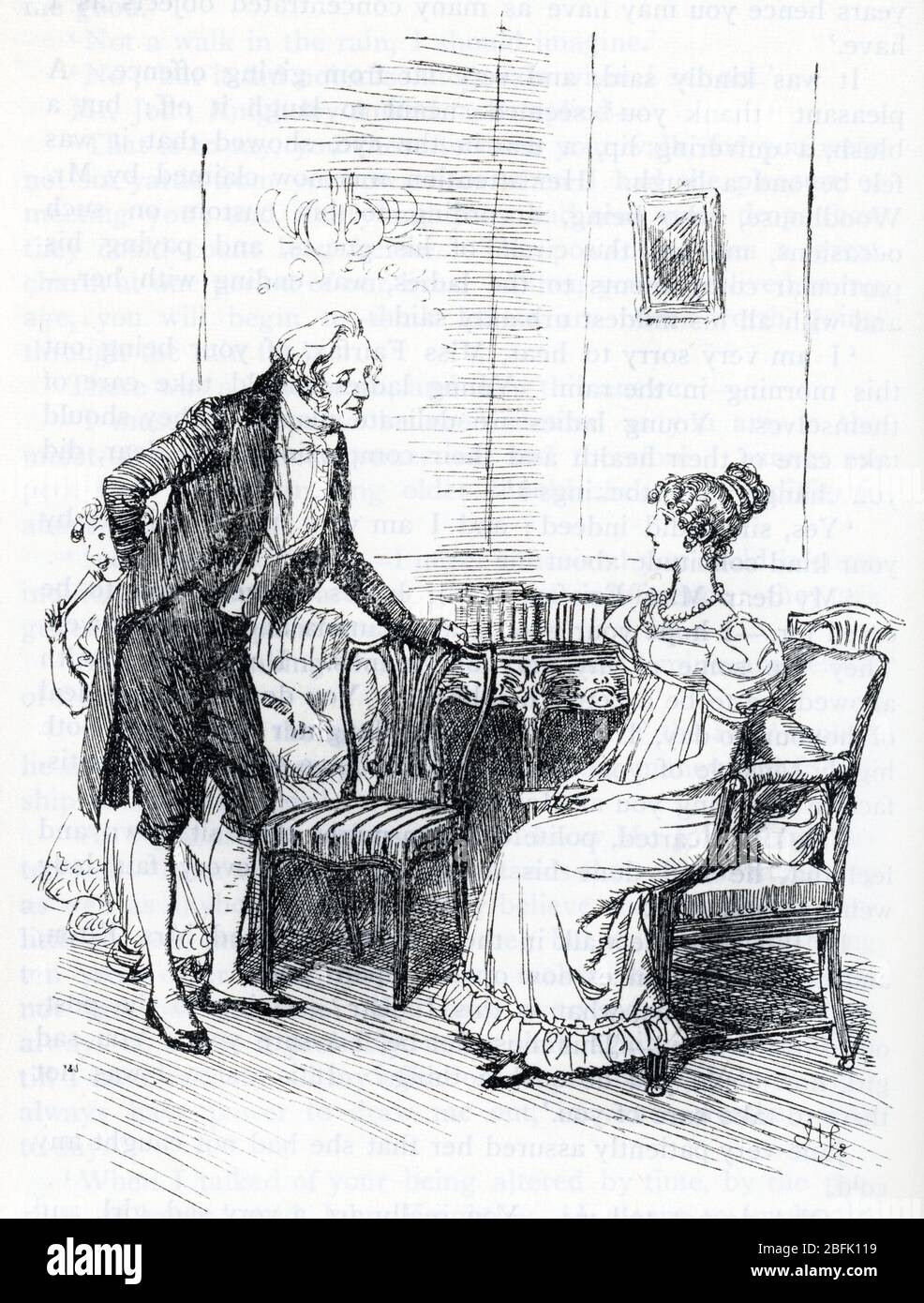 "Jane fairfax" Illustration de Hugh Thomson (1860-1920) pour "Emma" de ...