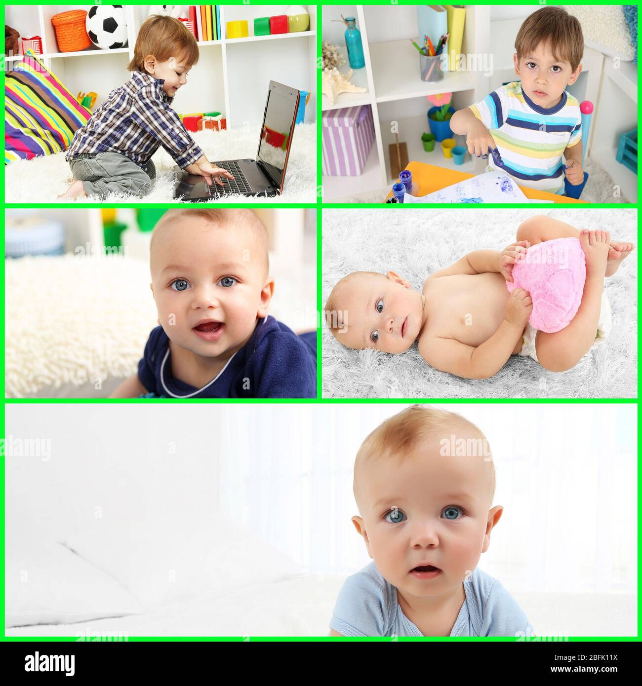 Cute little children collage Stock Photo - Alamy