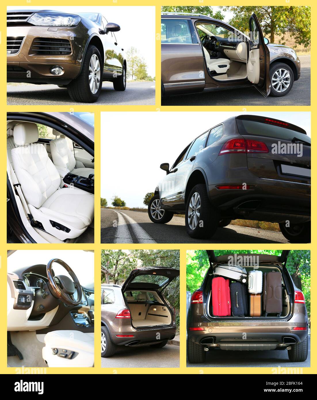 Modern car collage Stock Photo - Alamy