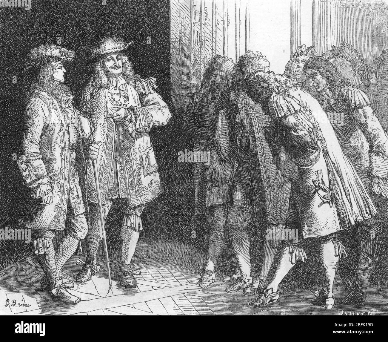 Louis XIV proclaiming c King of Spain, War of Succession, 1700 Stock ...