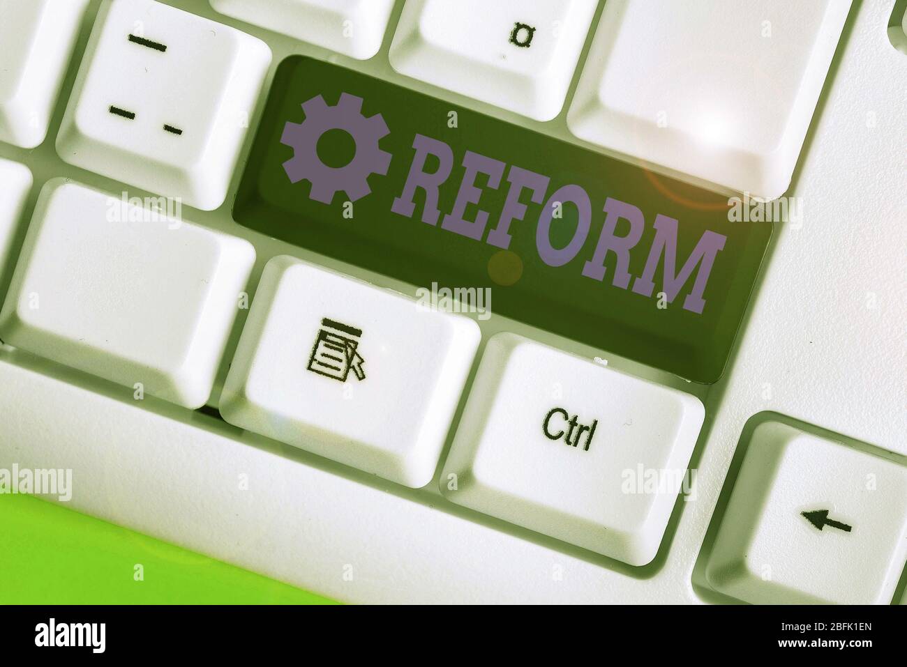 Word writing text Reform. Business photo showcasing to amend or improve ...