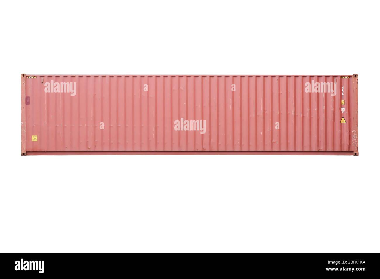 Red container cut white background To be easy to use Stock Photo - Alamy