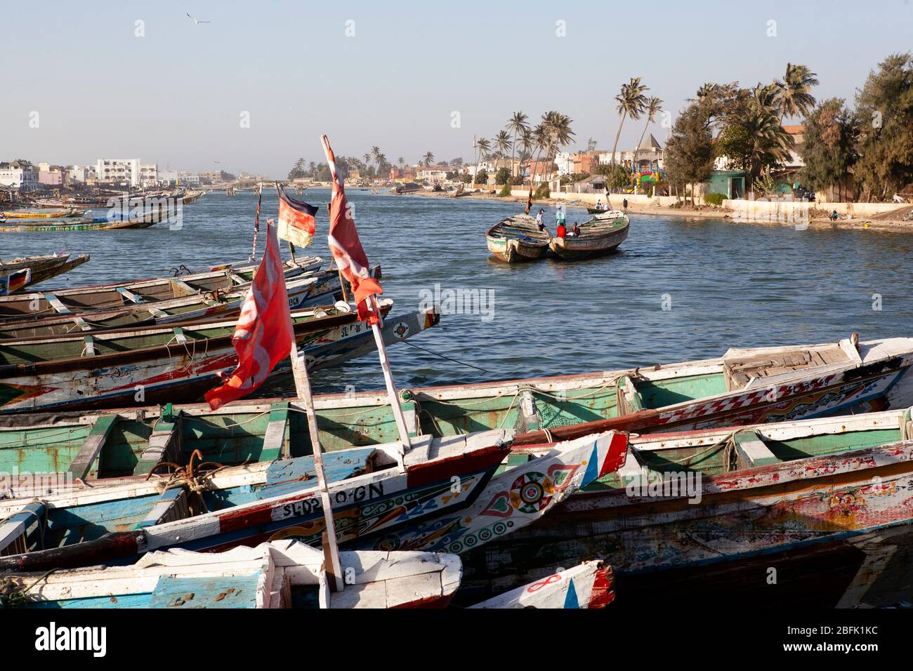 Local fishing pirogues in Ndar (Saint Louis), Senegal Stock Photo - Alamy