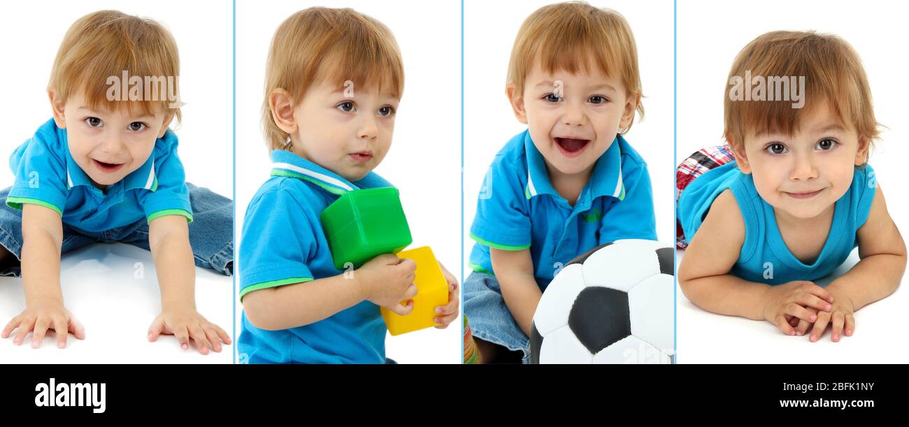 Cute little boy collage Stock Photo - Alamy