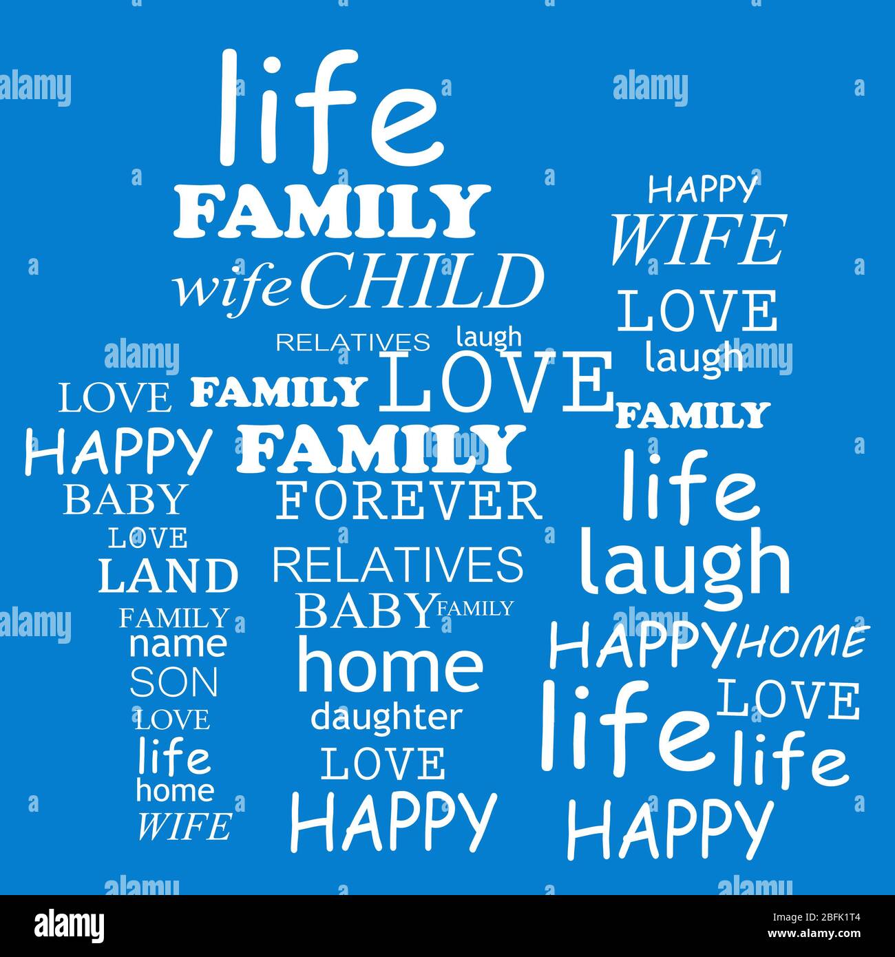 Family Words Background