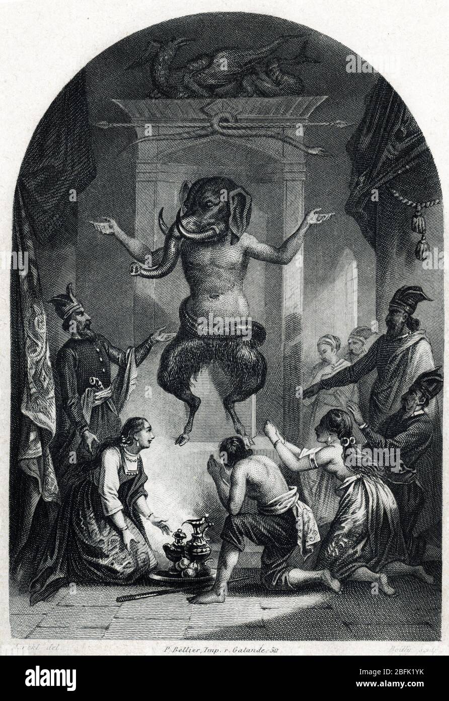 "Representation de la divinite hindouiste Ganesh a tete d'elephant sur ...