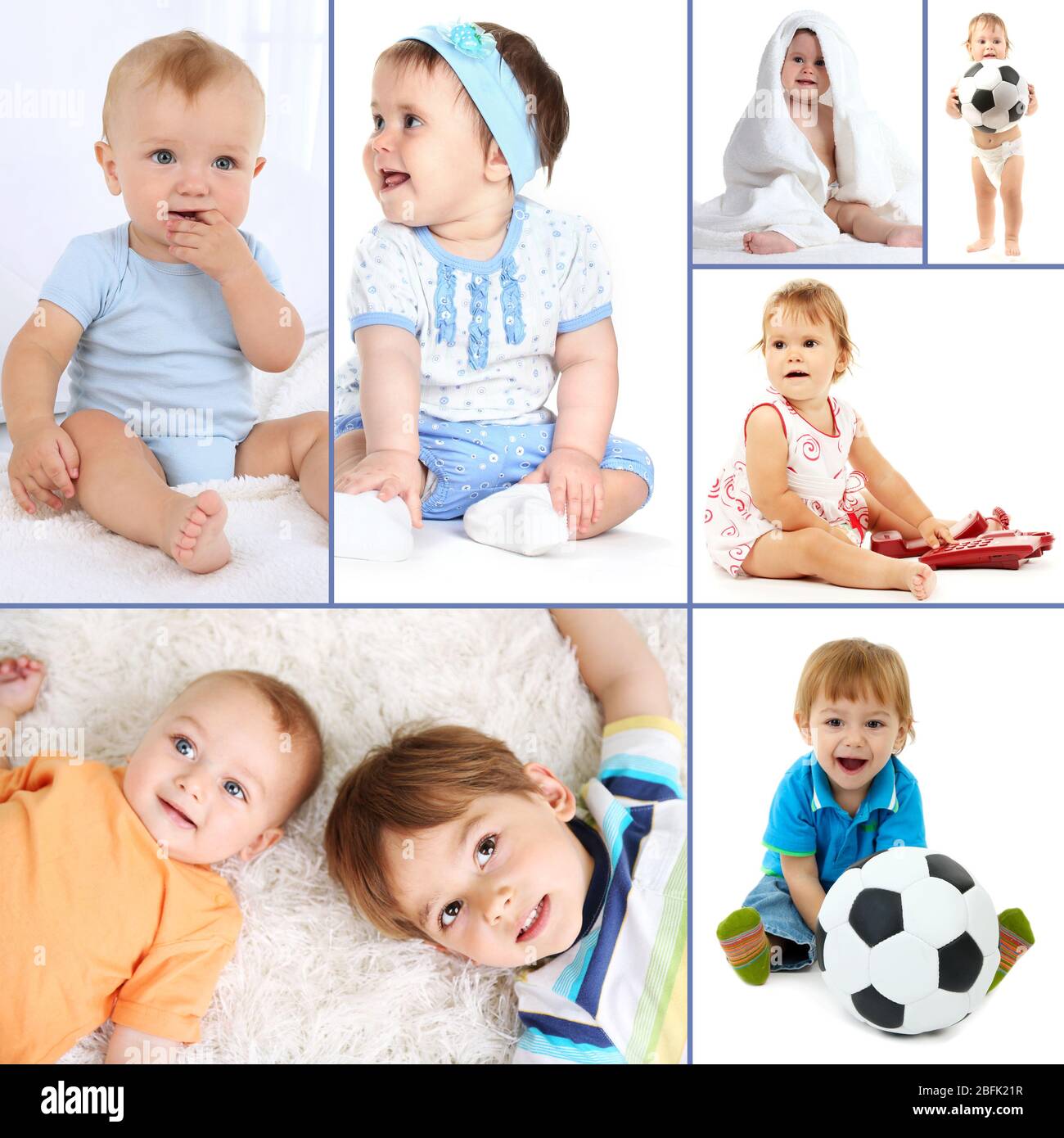 Cute little children collage Stock Photo - Alamy