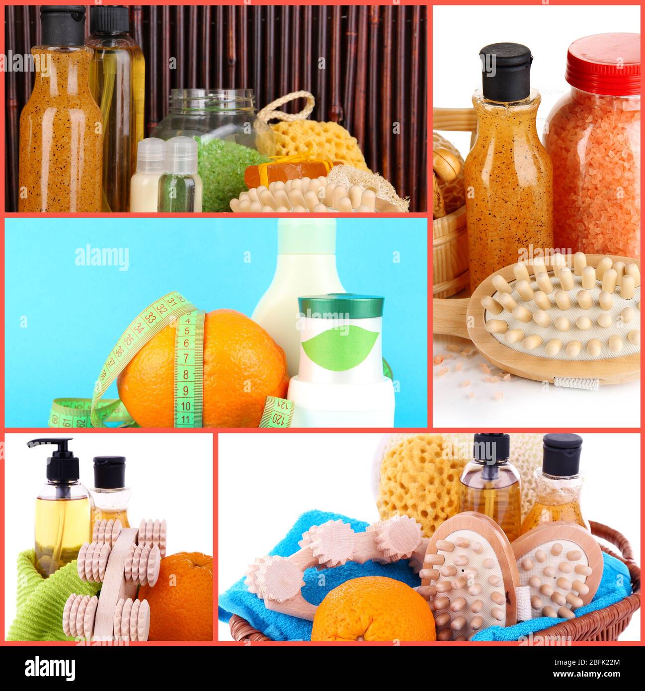 Body care collage. Healthy lifestyle concept Stock Photo - Alamy