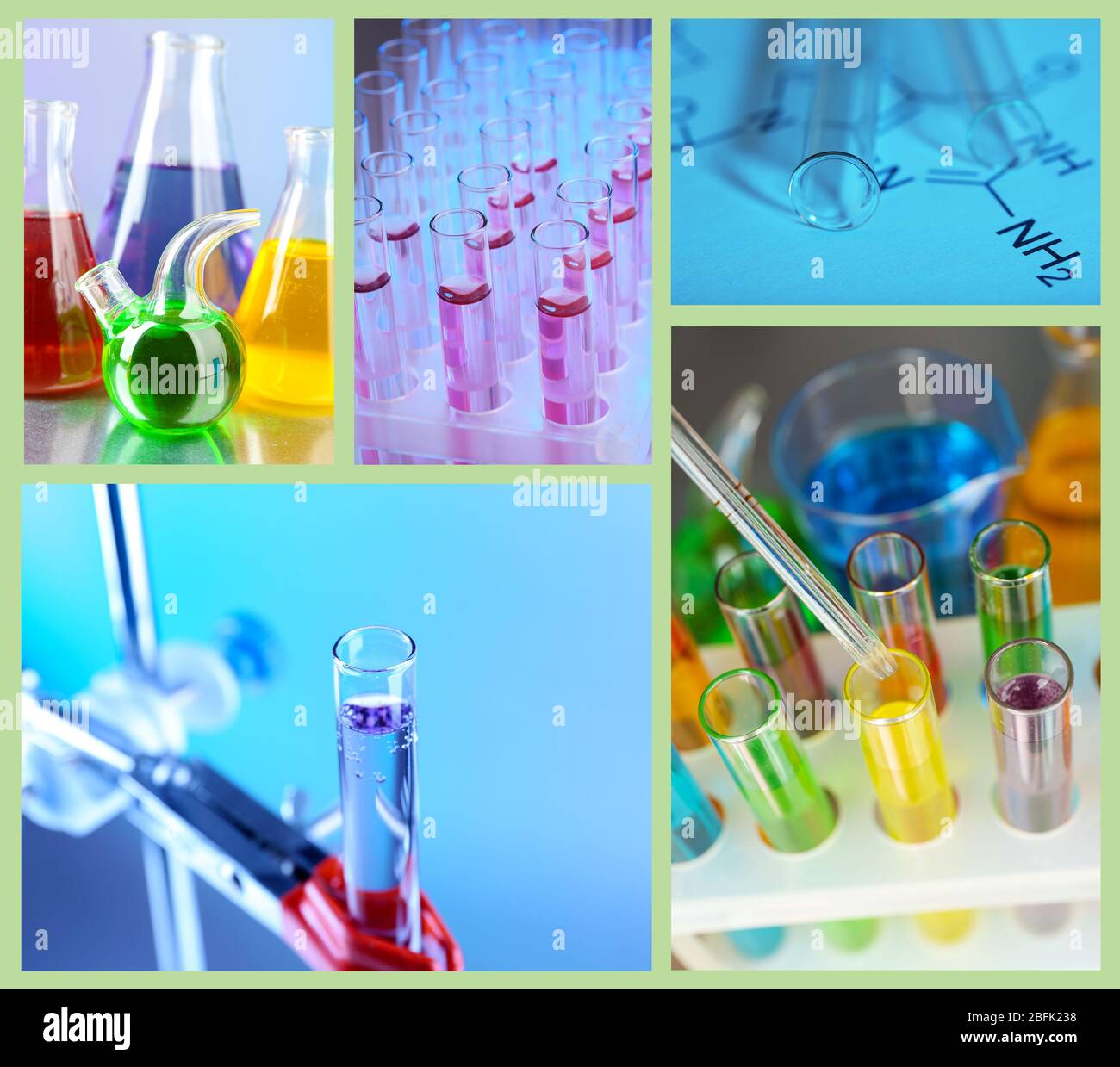 Chemistry concept. Lab Collage Stock Photo - Alamy
