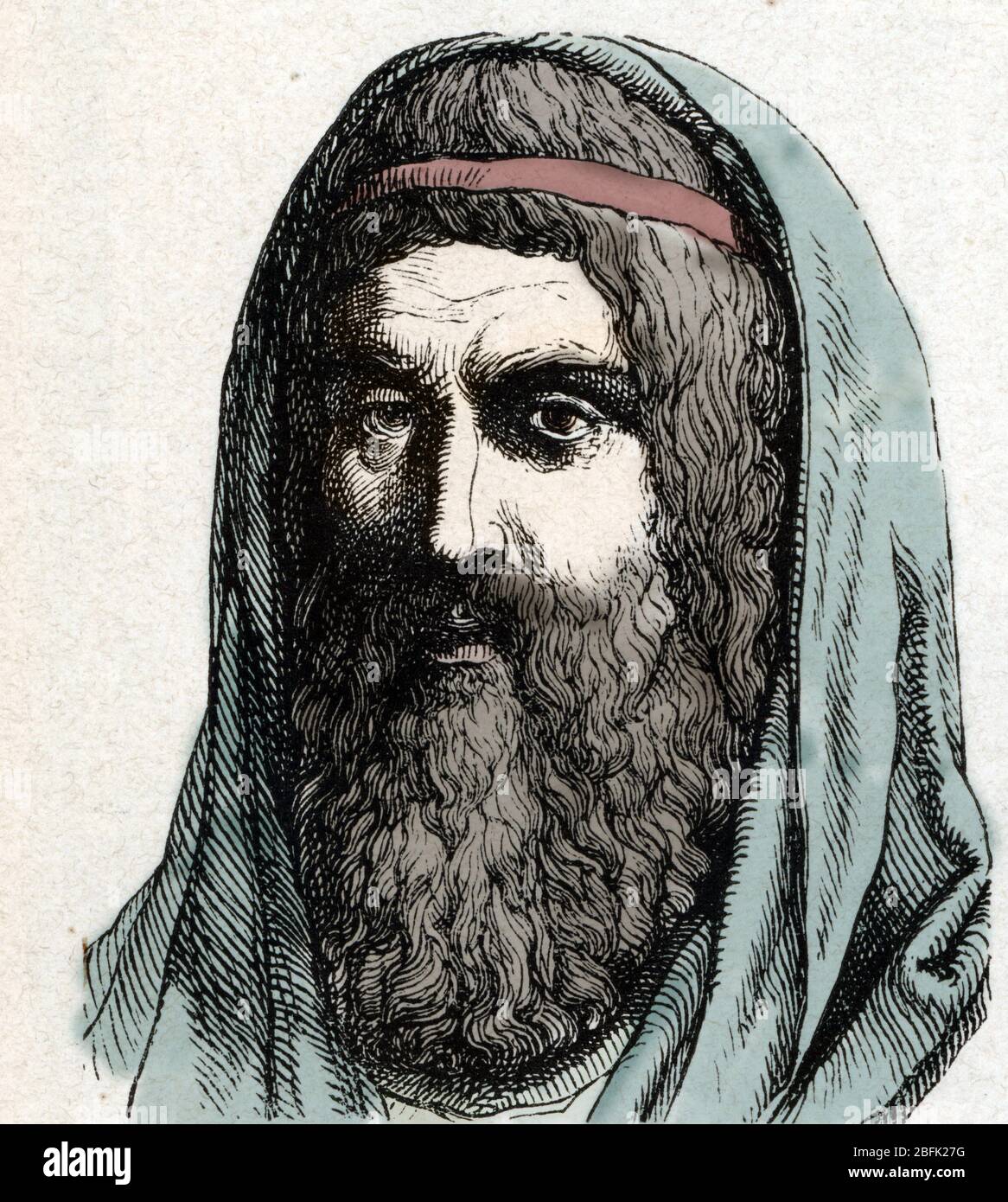 Antiquite romaine : portrait de Numa Pompilius, deuxieme roi legendaire ...