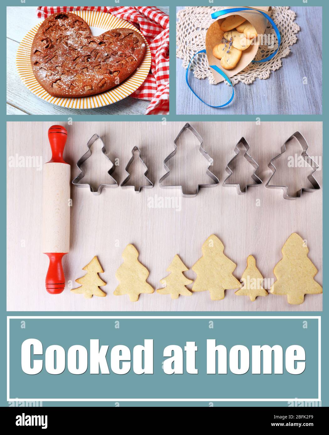 Home baking collage, Cooked at home concept Stock Photo - Alamy