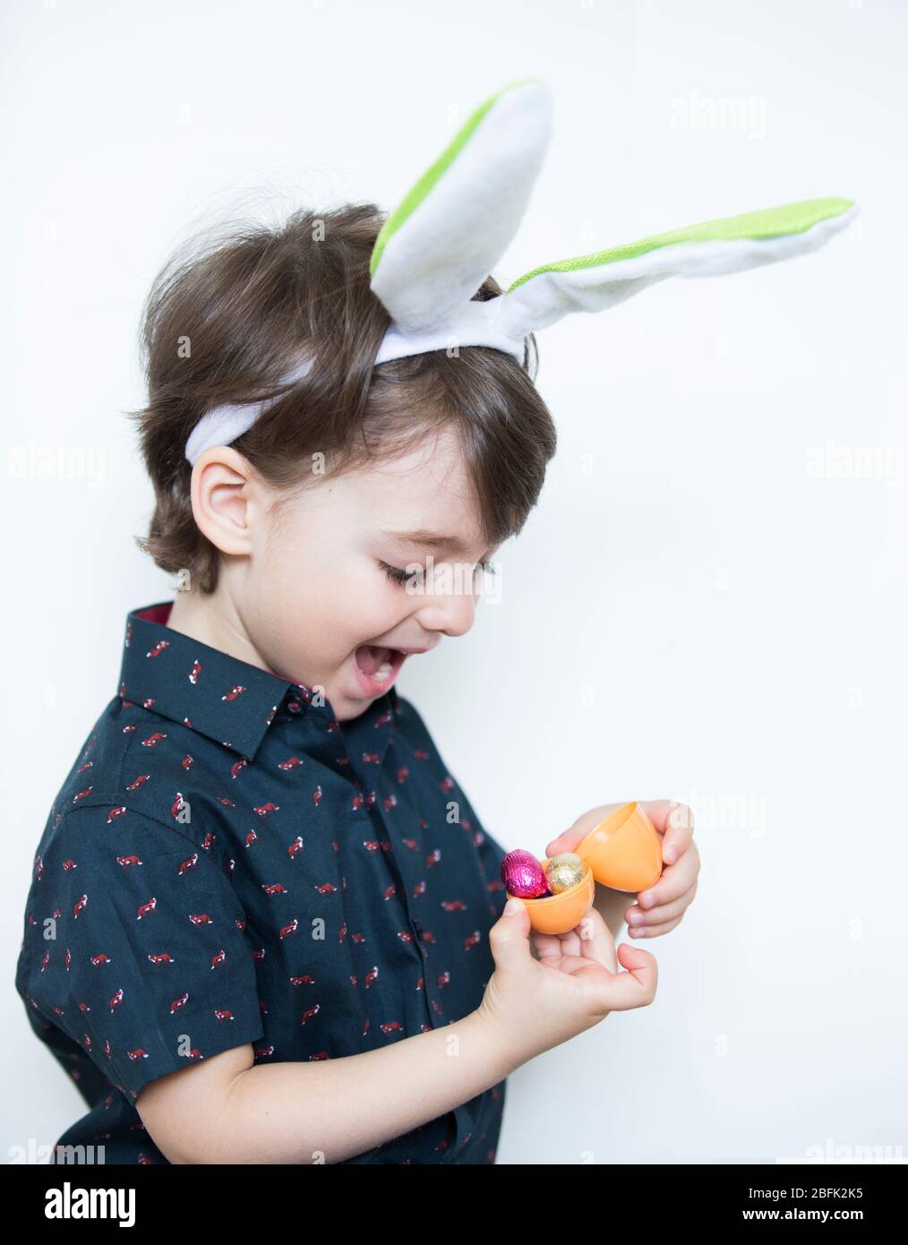 cute Easter bunny boy Stock Photo - Alamy