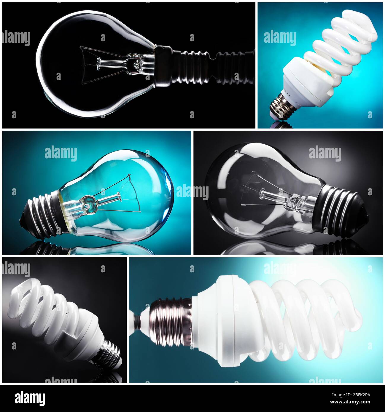 Light bulbs collage Stock Photo - Alamy