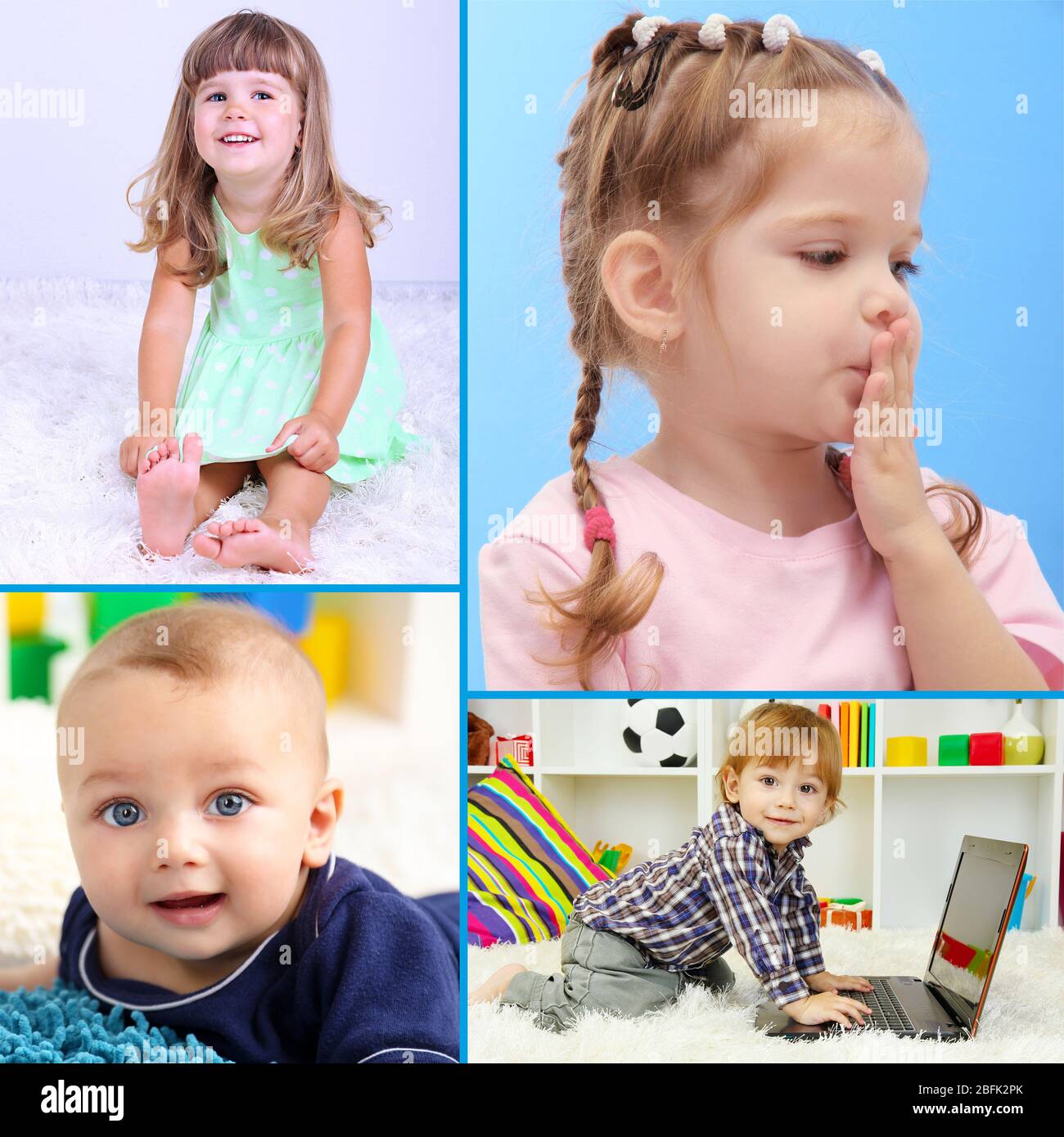 Cute little children collage Stock Photo - Alamy
