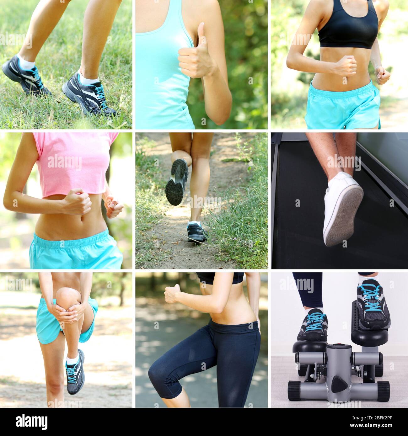 Sport collage. Running Stock Photo - Alamy