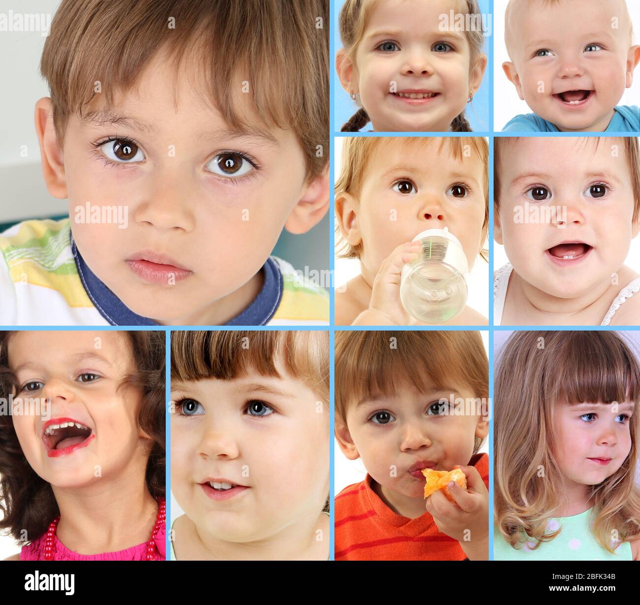 Cute little children collage Stock Photo - Alamy