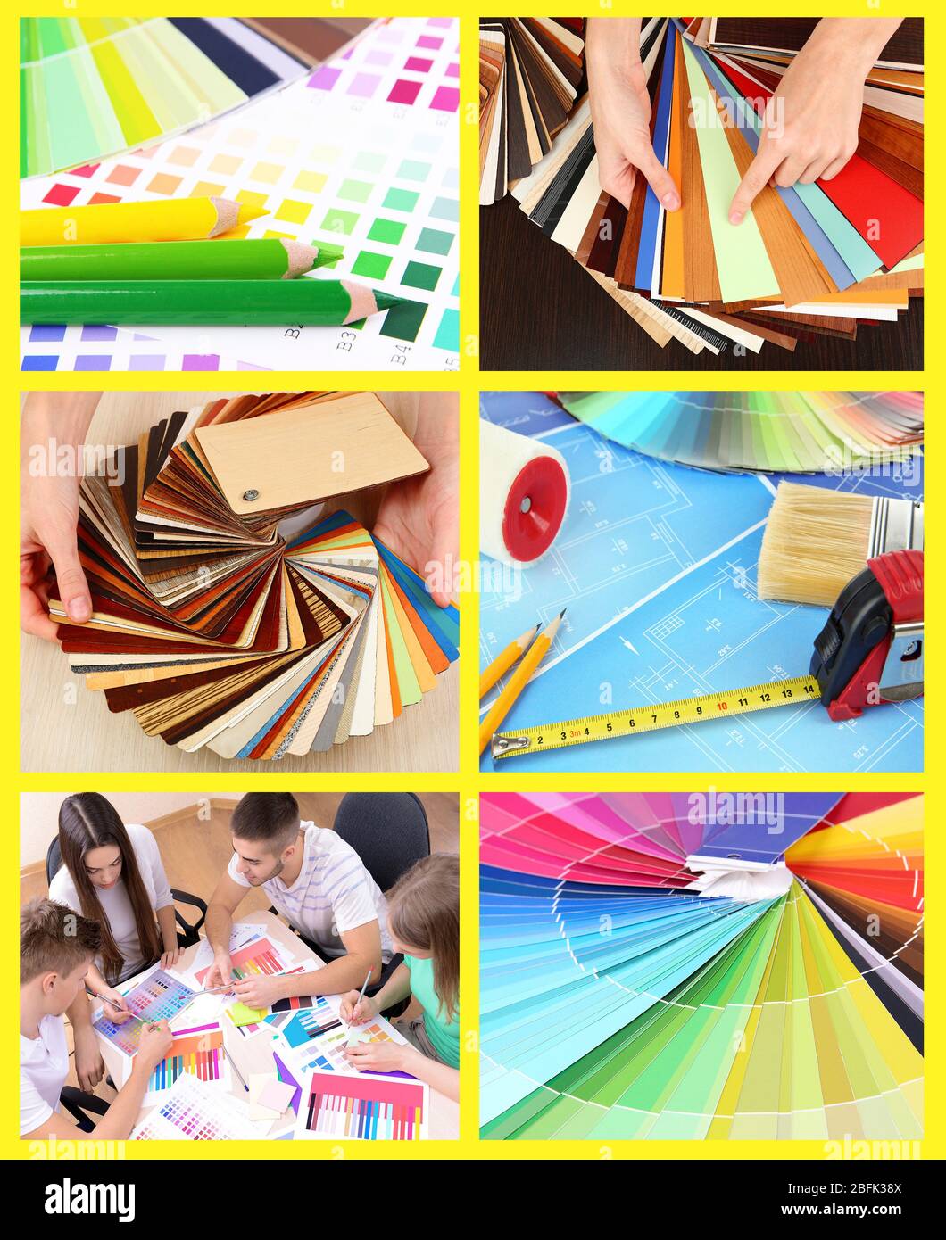 Interior design collage Stock Photo - Alamy