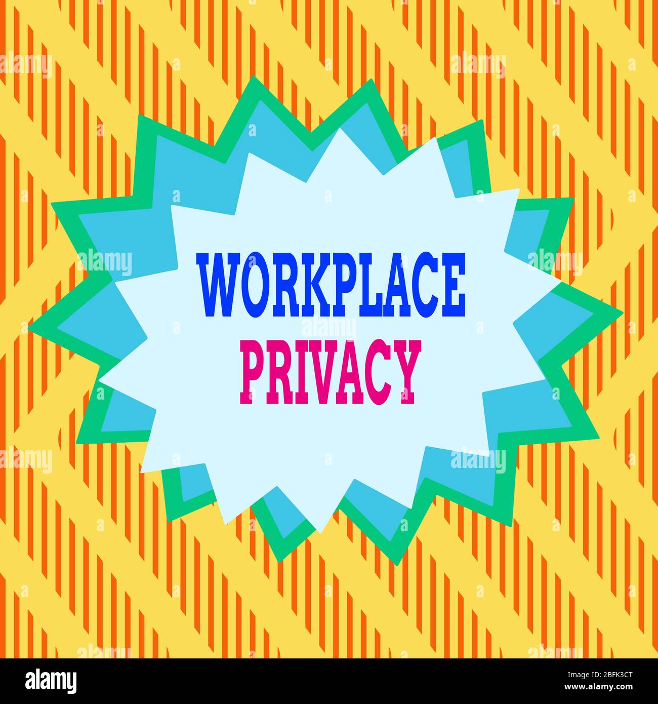 Conceptual hand writing showing Workplace Privacy. Concept meaning ...