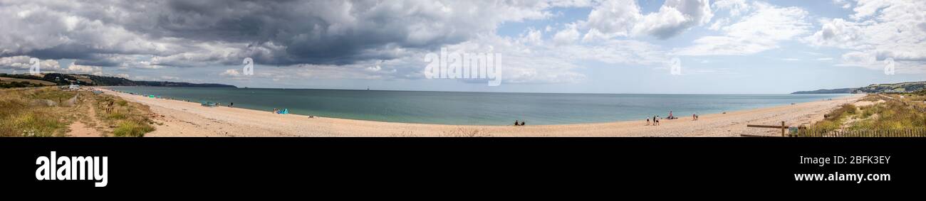 Slapton Panorama, Slapton Sands, Devon, England, UK Stock Photo - Alamy