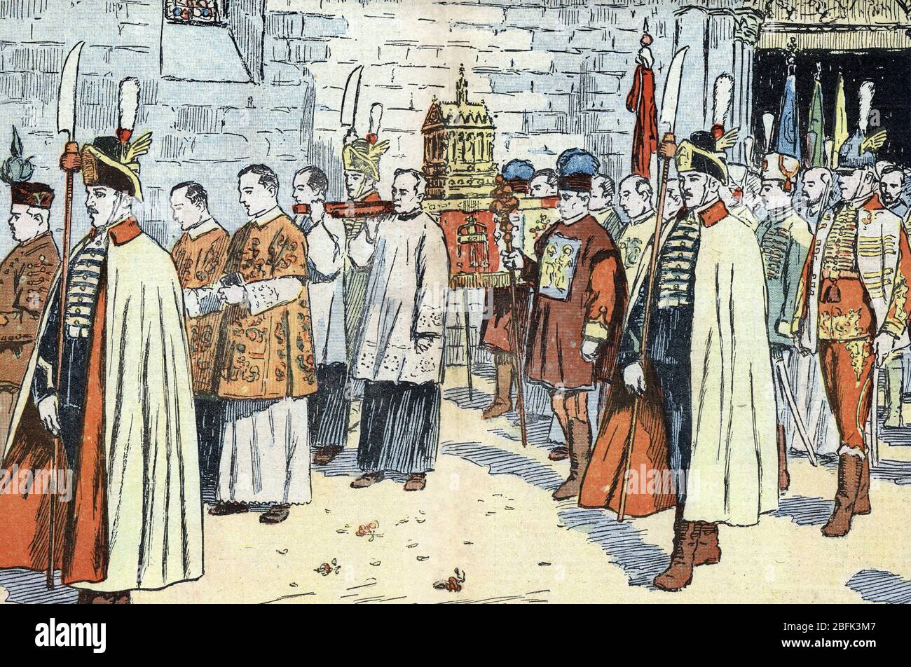 Celebration of king Stephen I of Hungary, august 1933 Stock Photo - Alamy