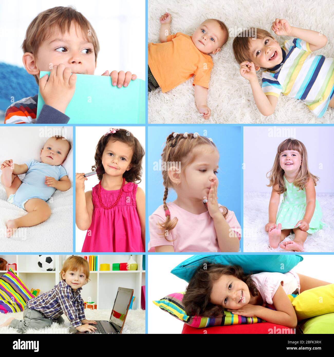 Cute little children collage Stock Photo - Alamy