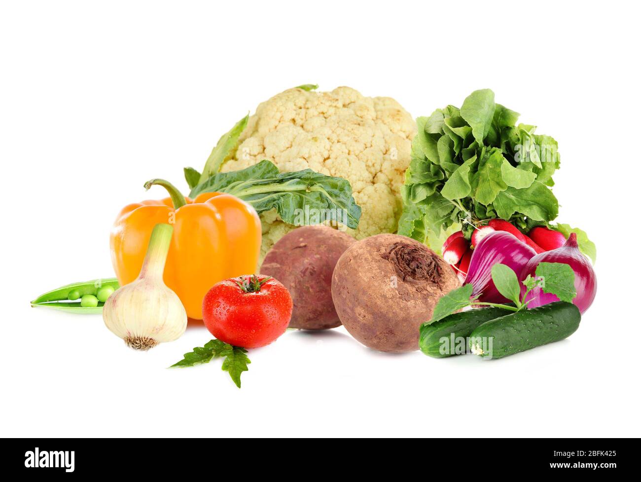 Fresh vegetables isolated on white Stock Photo - Alamy