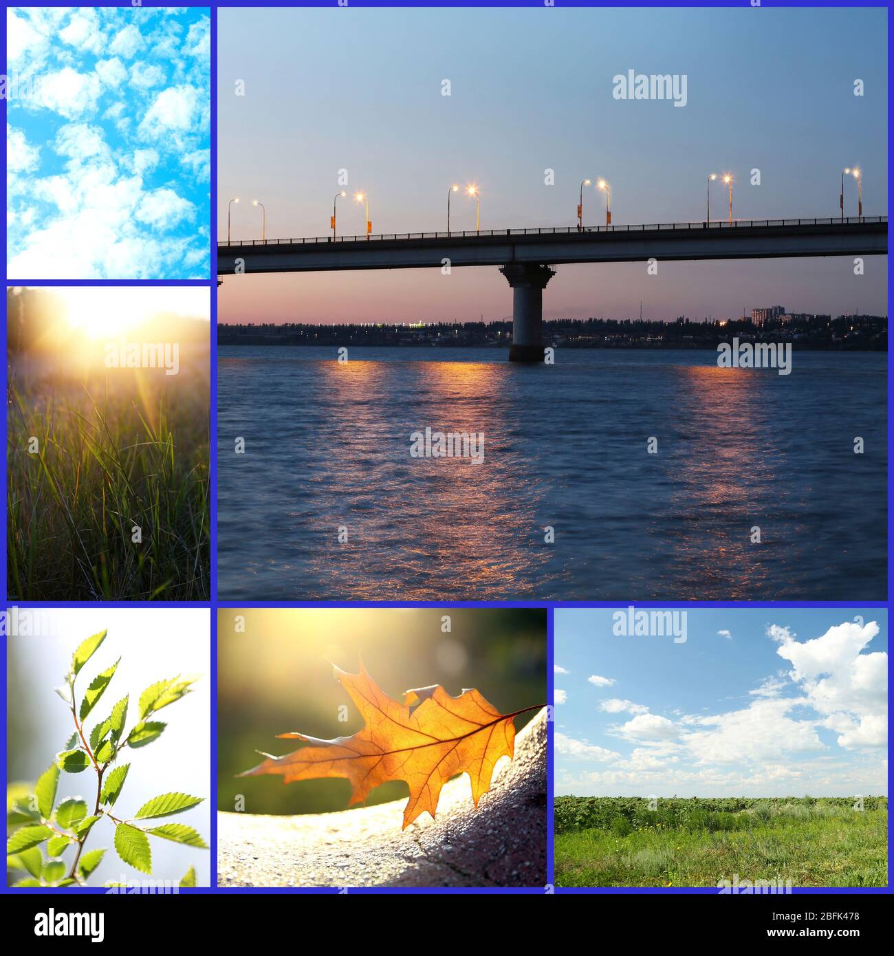 Beautiful nature collage Stock Photo - Alamy