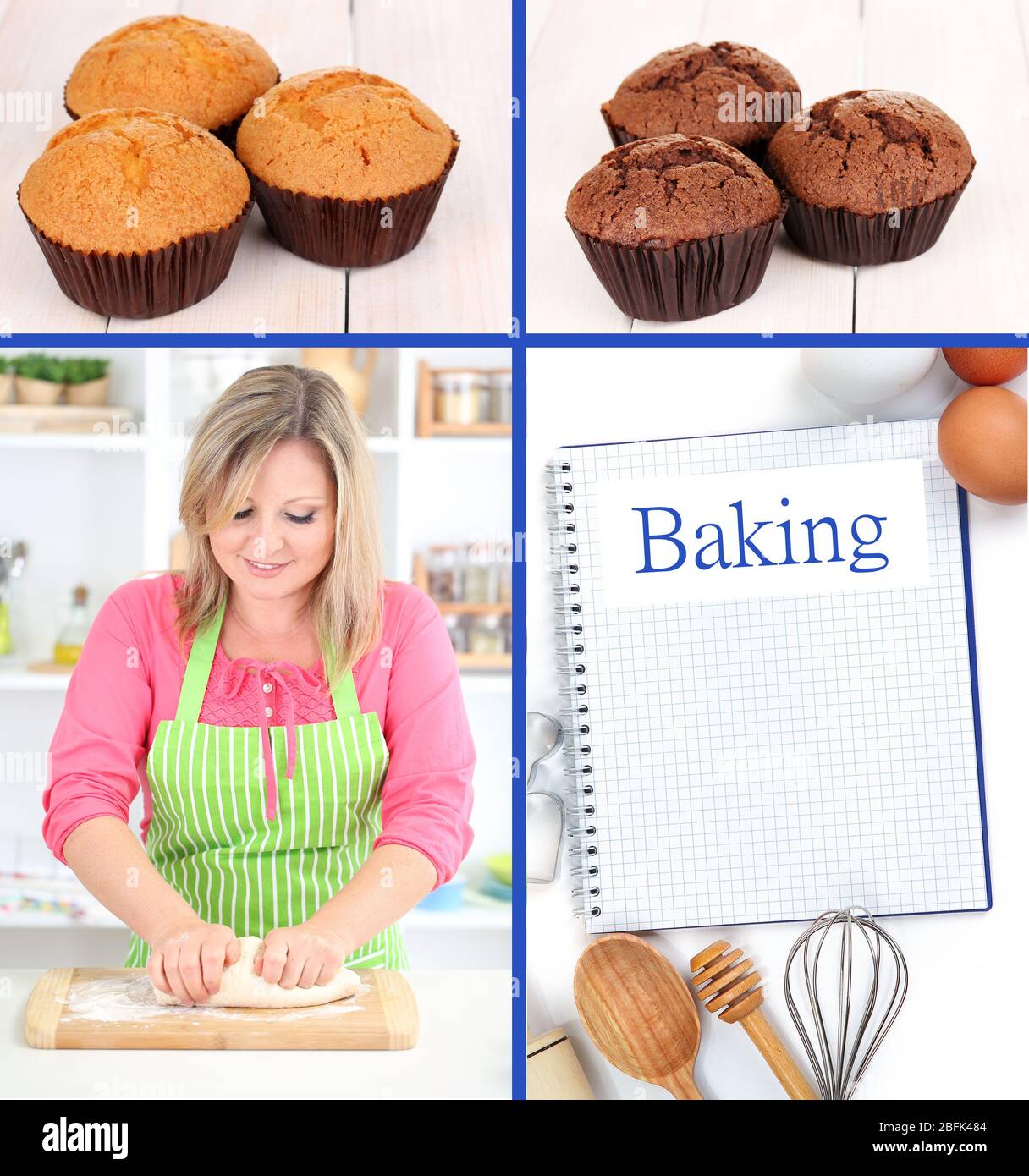 Home baking collage, Baking concept Stock Photo - Alamy