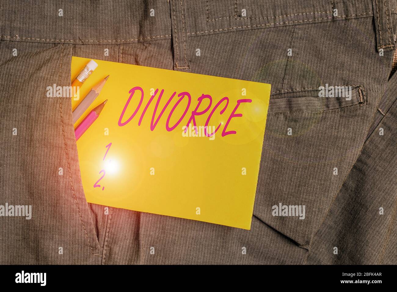 Writing note showing Divorce. Business concept for Legal dissolution of ...