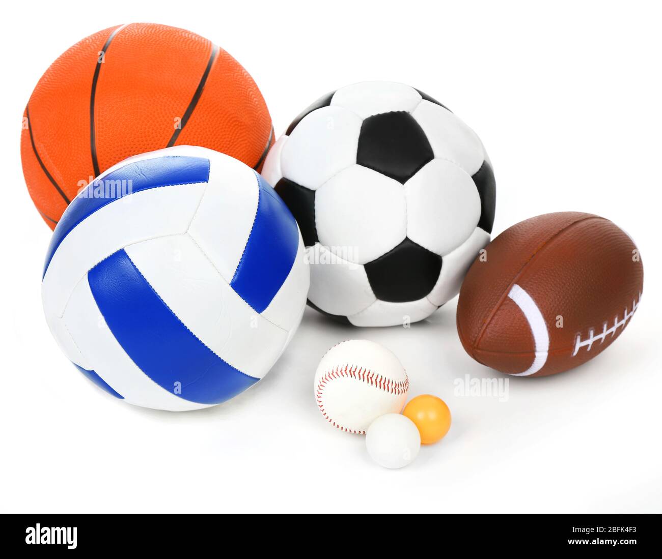 Sports balls isolated on white Stock Photo - Alamy