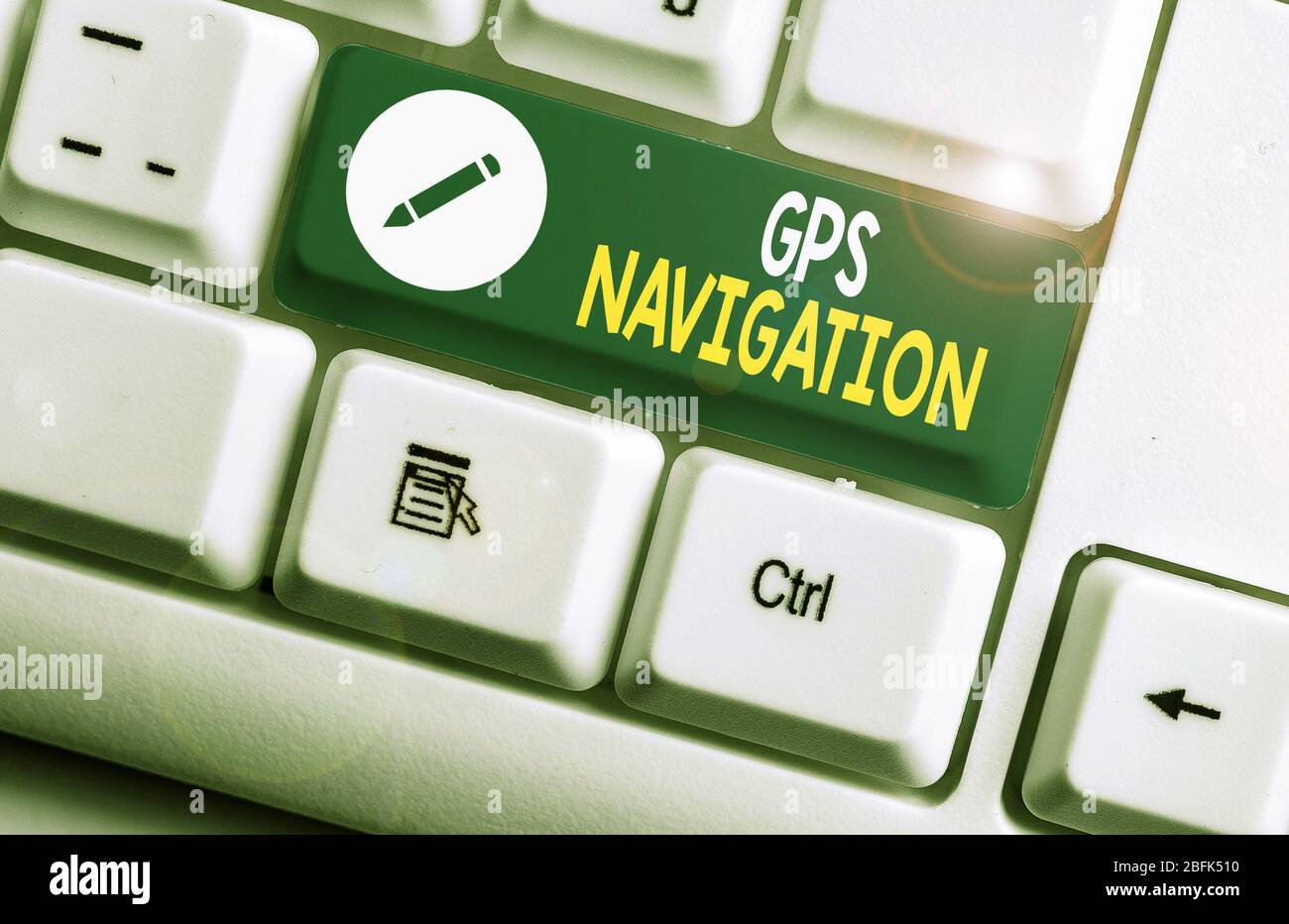 Writing note showing Gps Navigation. Business concept for the satellite ...