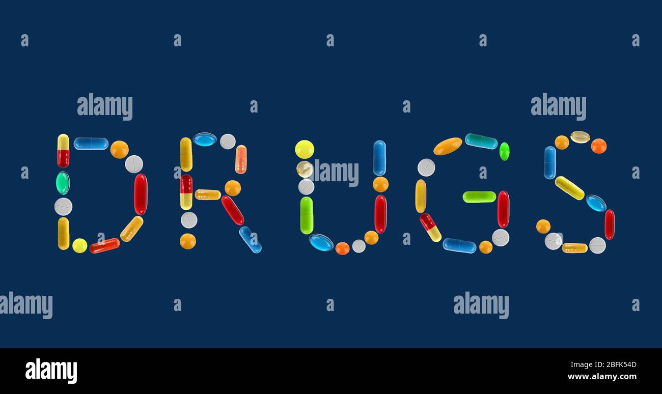Word drugs hi-res stock photography and images - Alamy