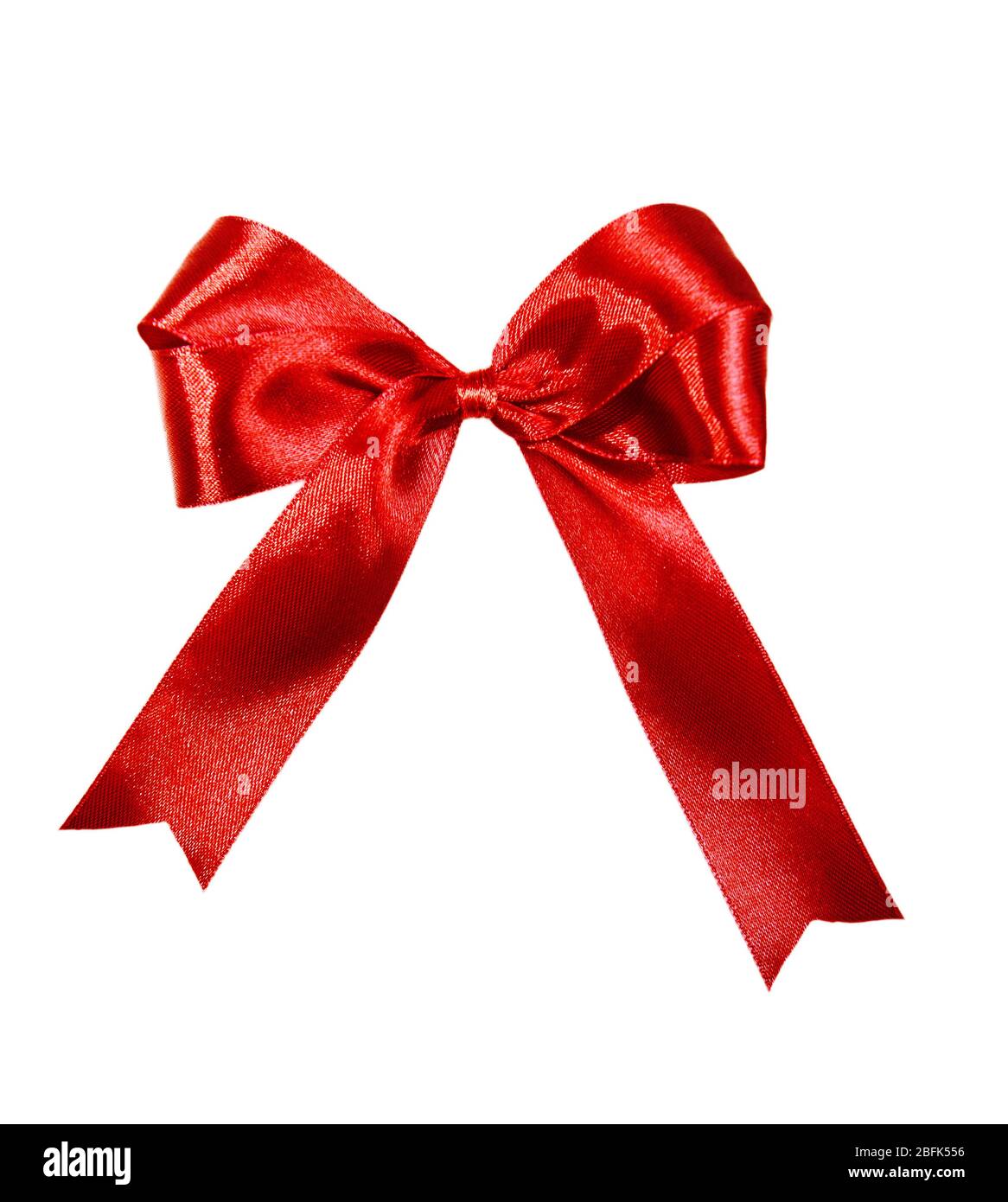 Shiny red bow isolated on white Stock Photo - Alamy